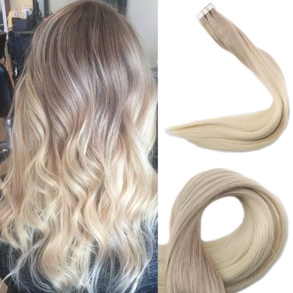 Accessories | 18 186 Blonde Balayage Human Hair Tapes Nwt | Poshmark